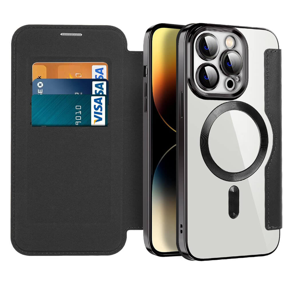 Electroplacat magnetic magnetic flip caz de telefon din piele flip ...